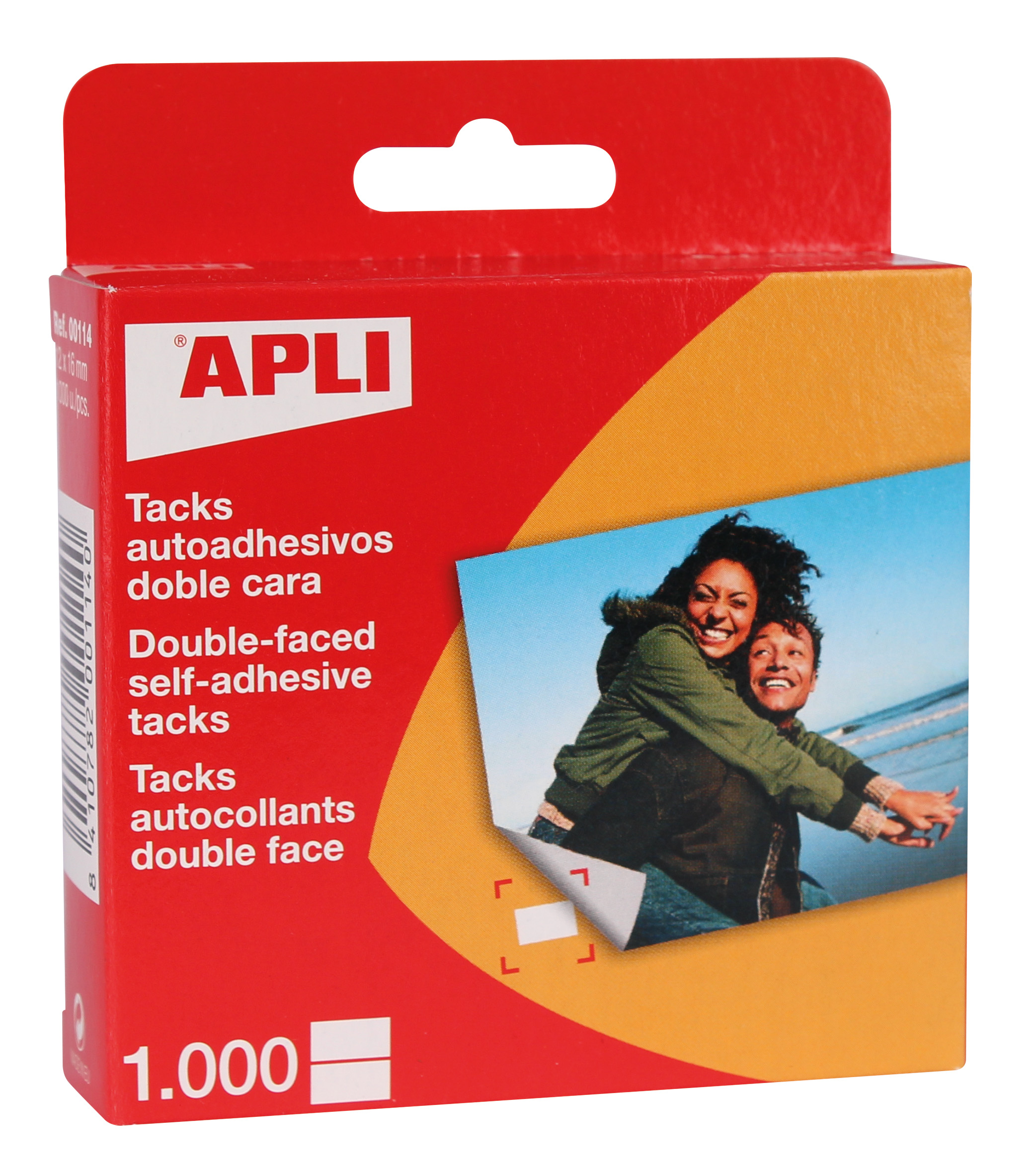 Pastilles double-face 12 x 16 mm 1 000 u. | APLI