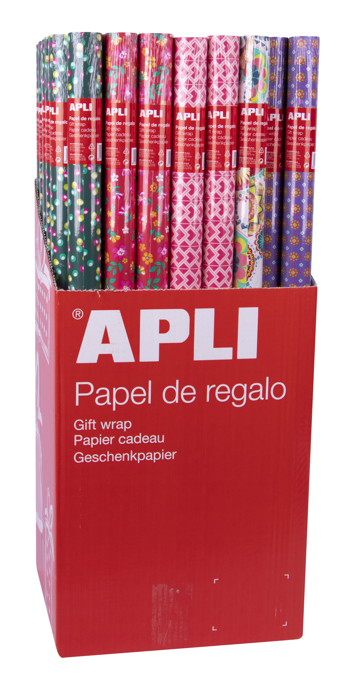 Papier cadeau Tendance motifs assortis 0,7 x 2 m. | APLI