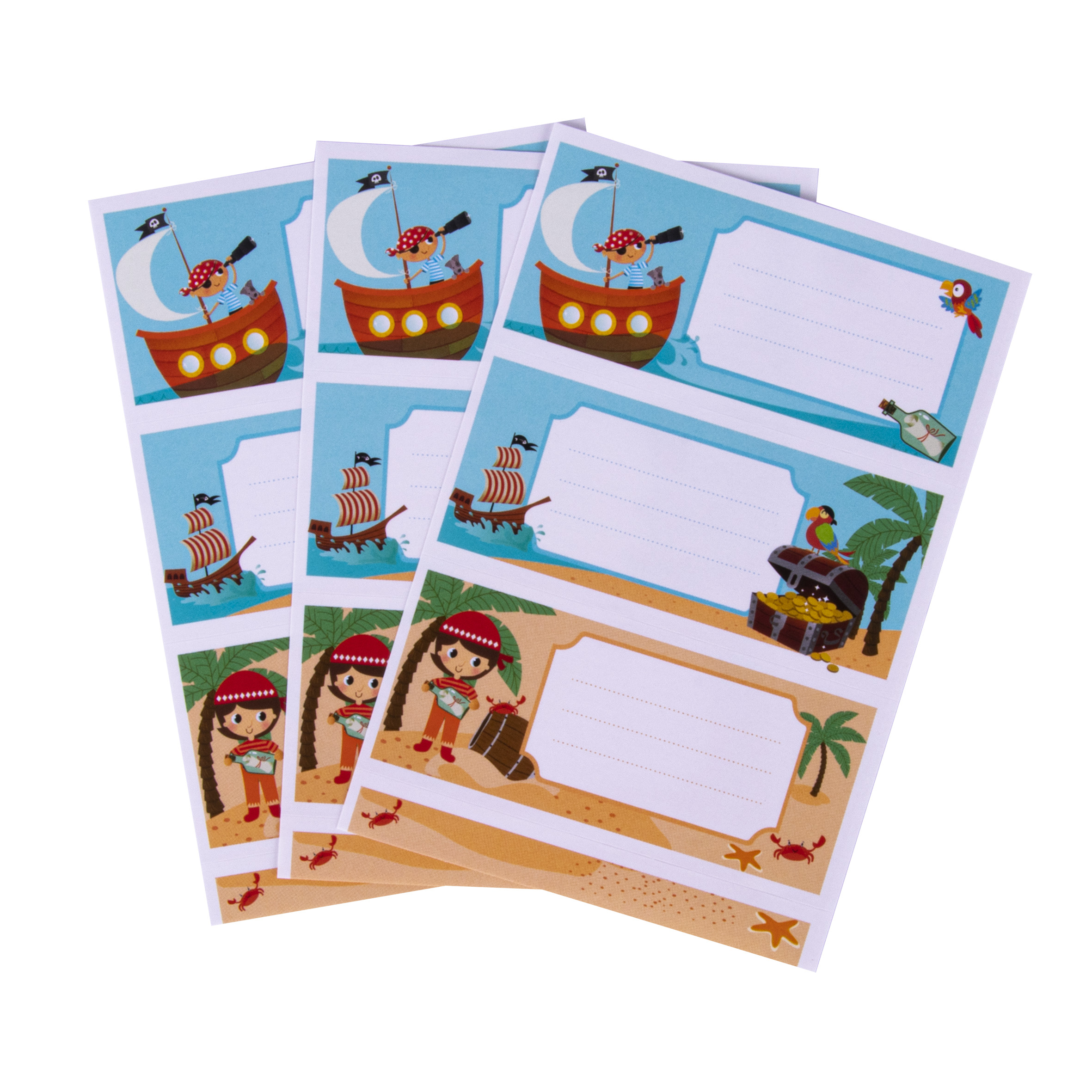Etiquettes scolaires pirates 9u. | APLI